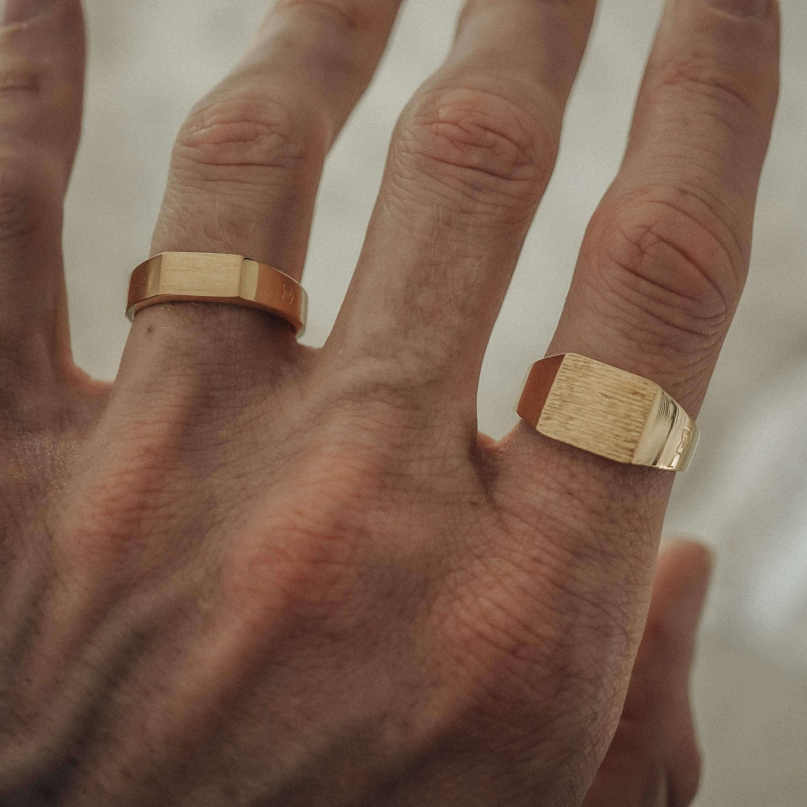 Men s gold rings set Sprezzi Fashion